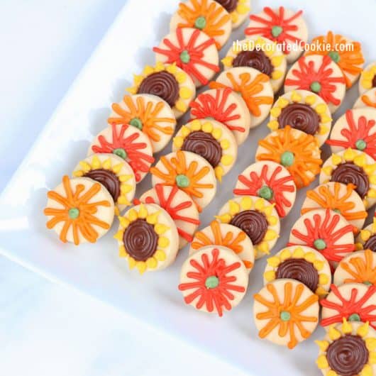 FALL FLOWER COOKIES, easy decorated cookies | the decorated cookie