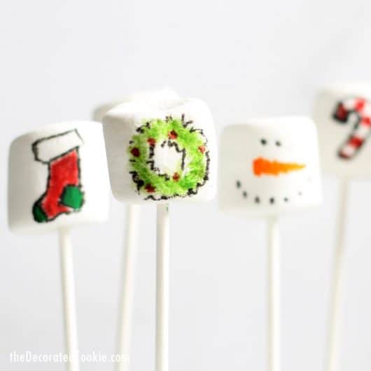Christmas marshmallow activity with food writers for kids on Christmas day
