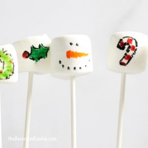 Christmas marshmallow activity with food writers for kids on Christmas day