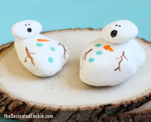 How to paint rocks: This winter, make melting snowman painted rocks