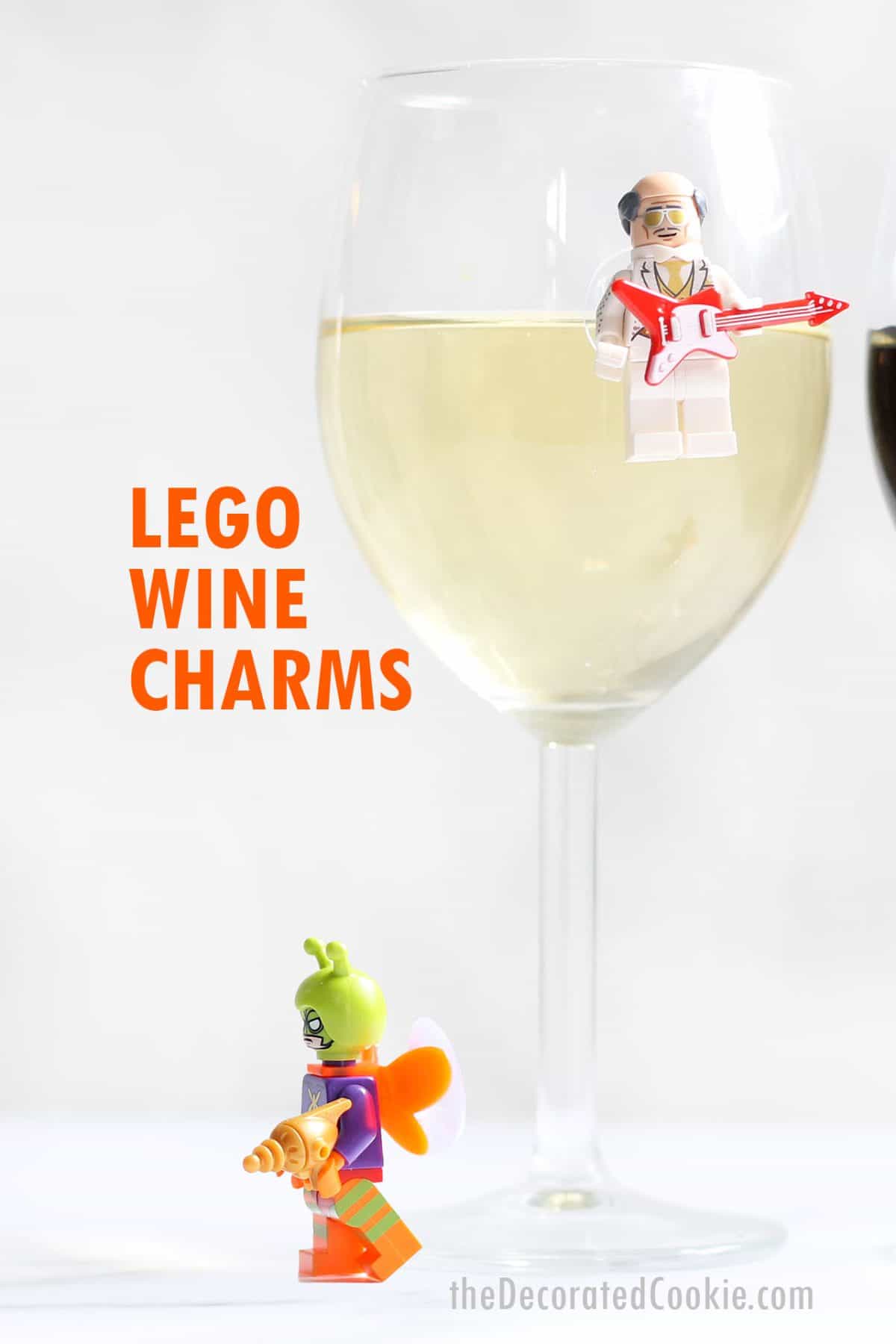DIY wine charms craft: Make Lego Minifigures wine charms