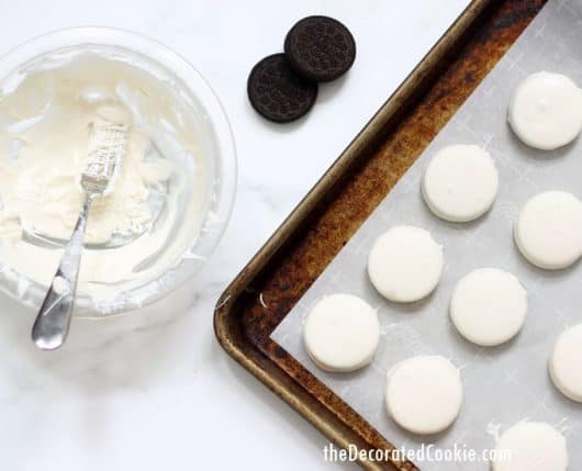 chocolate-covered painted birthday oreos with video how-tos