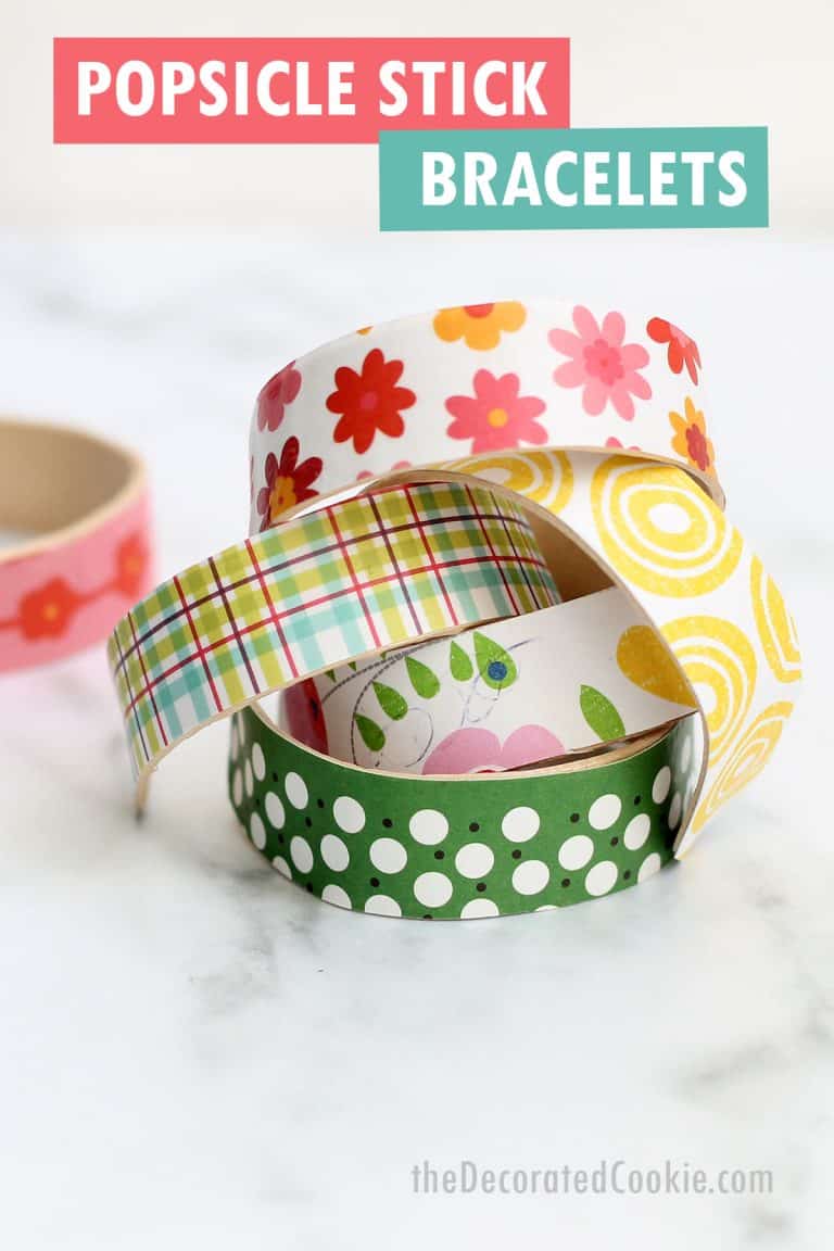 Popsicle stick bracelets, an awesome popsicle stick crafts idea.