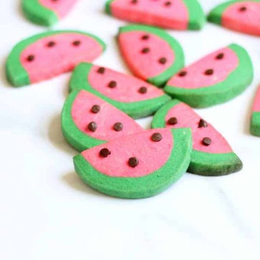watermelon slice cookies: slice and bake cookies for summer