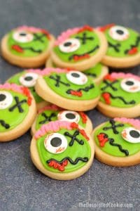 ZOMBIE COOKIES: Fun Halloween party treat with video how-tos.