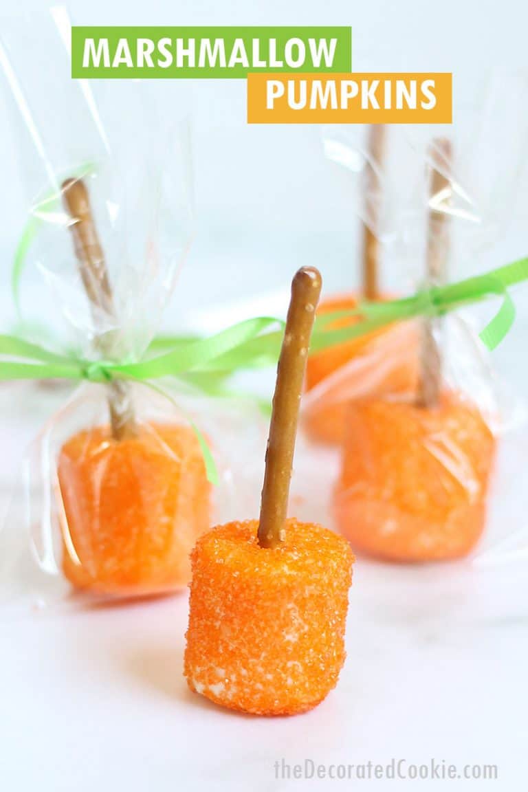 PUMPKIN MARSHMALLOWS: Easy Fall Fest or school bake sale treat.