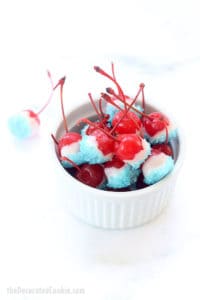 BOOZY CHERRY BOMBS with vodka for the 4th of July