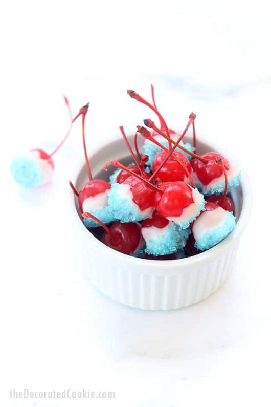 BOOZY CHERRY BOMBS with vodka for the 4th of July