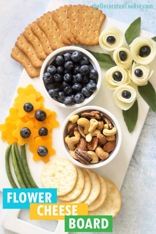 FLOWER CHEESE PLATE -- easy, beautiful appetizer idea for any party