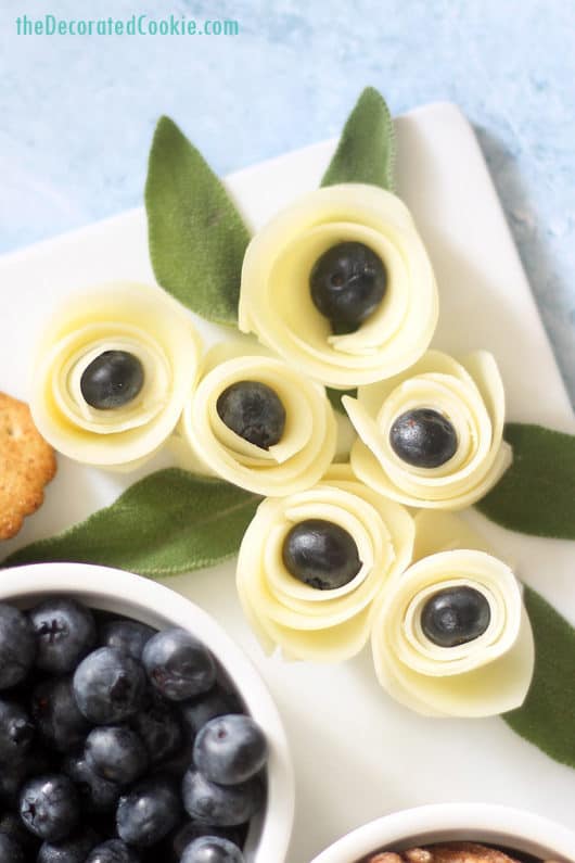 FLOWER CHEESE PLATE -- easy, beautiful appetizer idea for any party