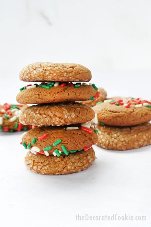 SOFT MOLASSES COOKIES -- Chewy, spiced, ginger Christmas cookies.