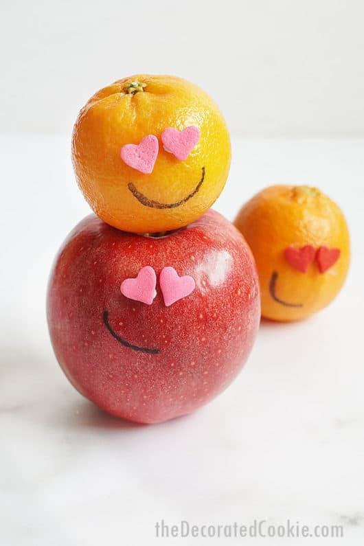 FRUIT VALENTINE'S DAY SNACKS -- a healthy treat for kids