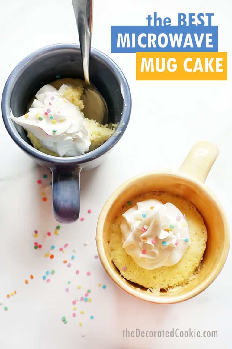 MICROWAVE VANILLA MUG CAKE RECIPE -- easy dessert for two