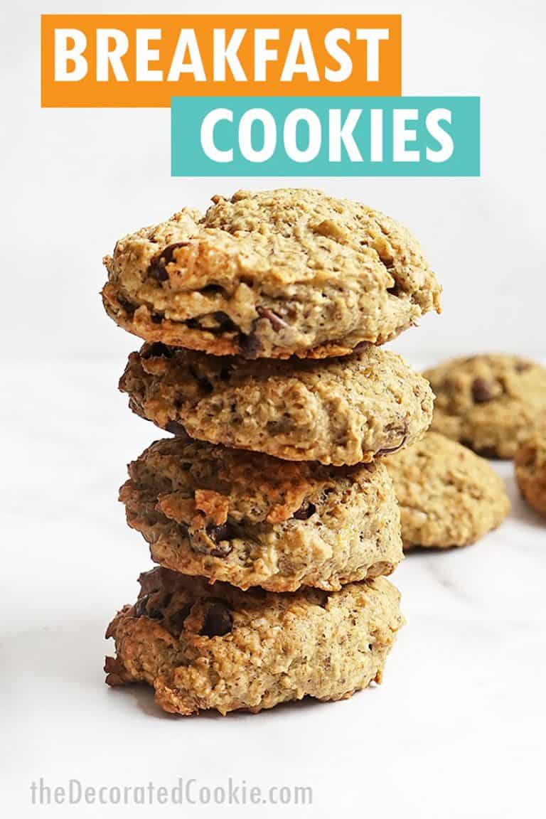 THE BEST BREAKFAST COOKIES -- banana, oatmeal, and chocolate