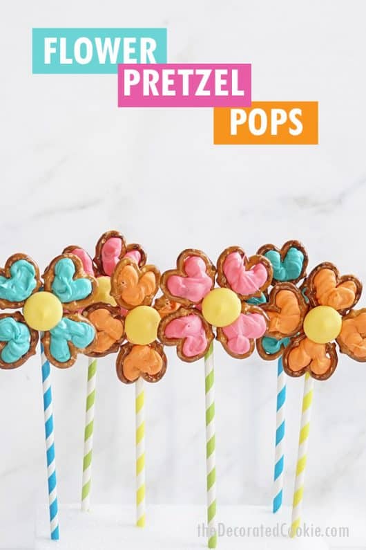 FLOWER PRETZELS - sweet, salty treat for Spring and Mother's Day