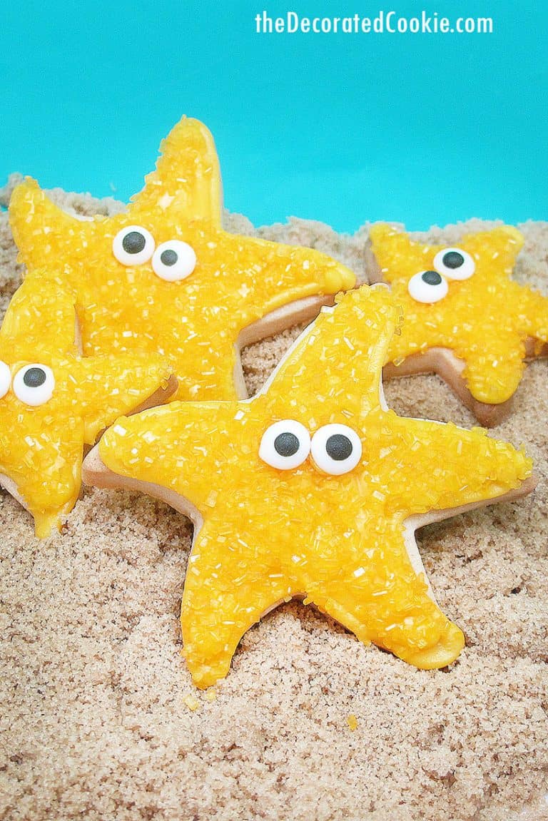 STARFISH COOKIES -- a fun decorated cookie for summer